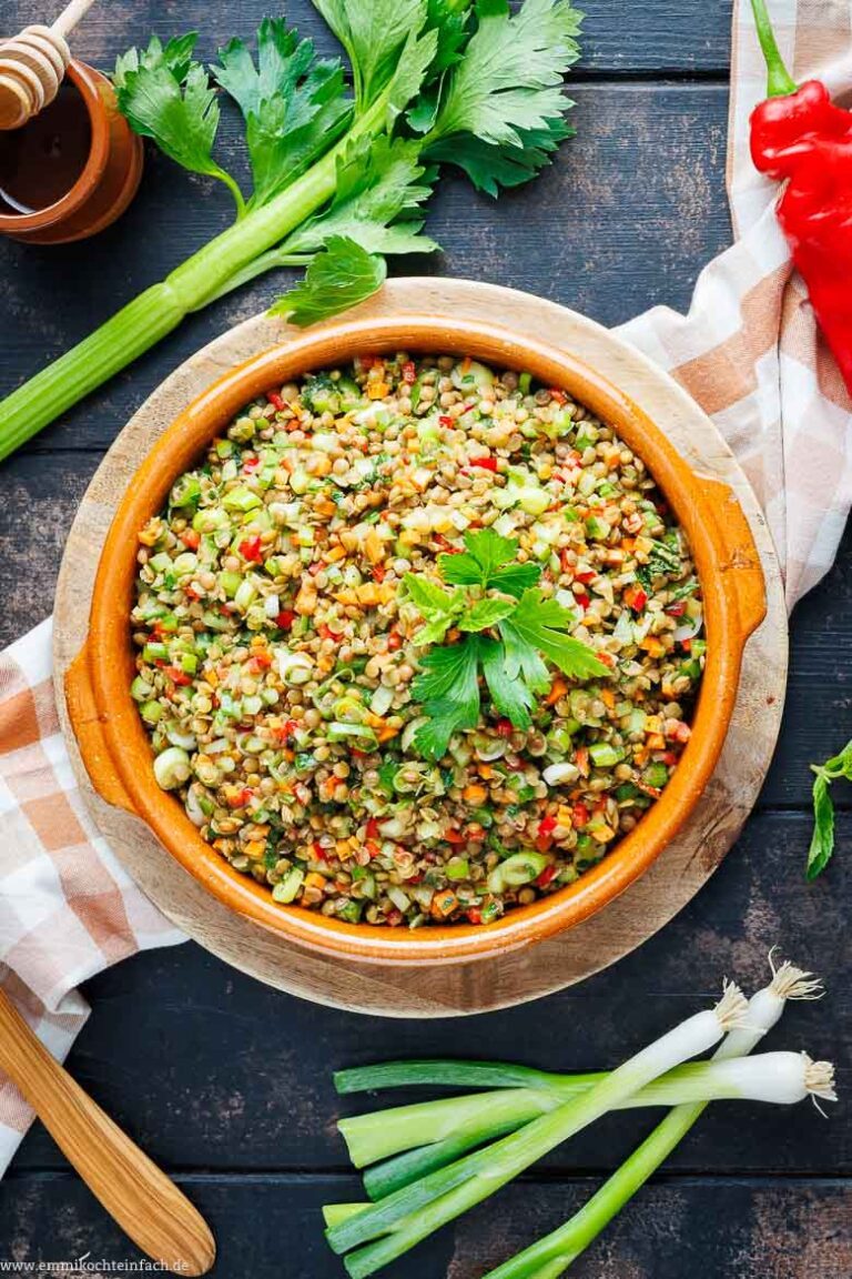 Linsensalat - einfach & schnell - emmikochteinfach