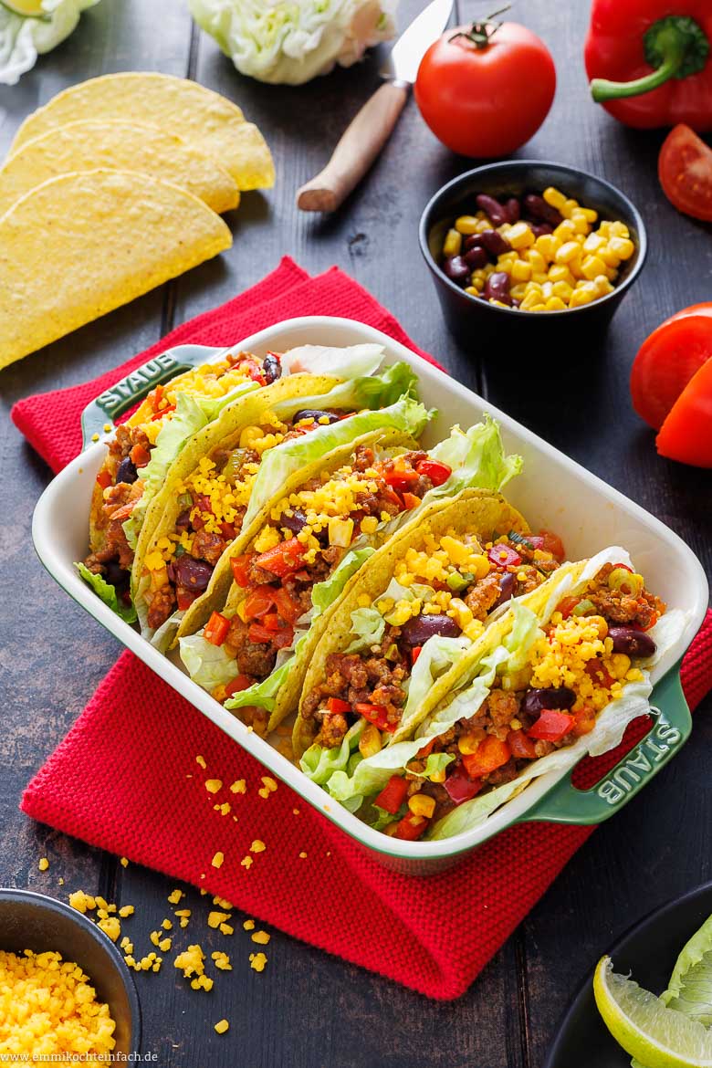Tacos - mexikanisch mit Hackfleisch - emmikochteinfach
