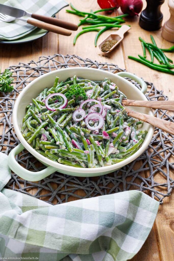 Bohnensalat mit grünen Bohnen wie bei Oma