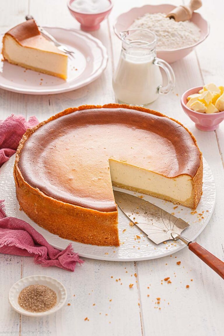 Omas Kasekuchen Mit Murbeteigboden